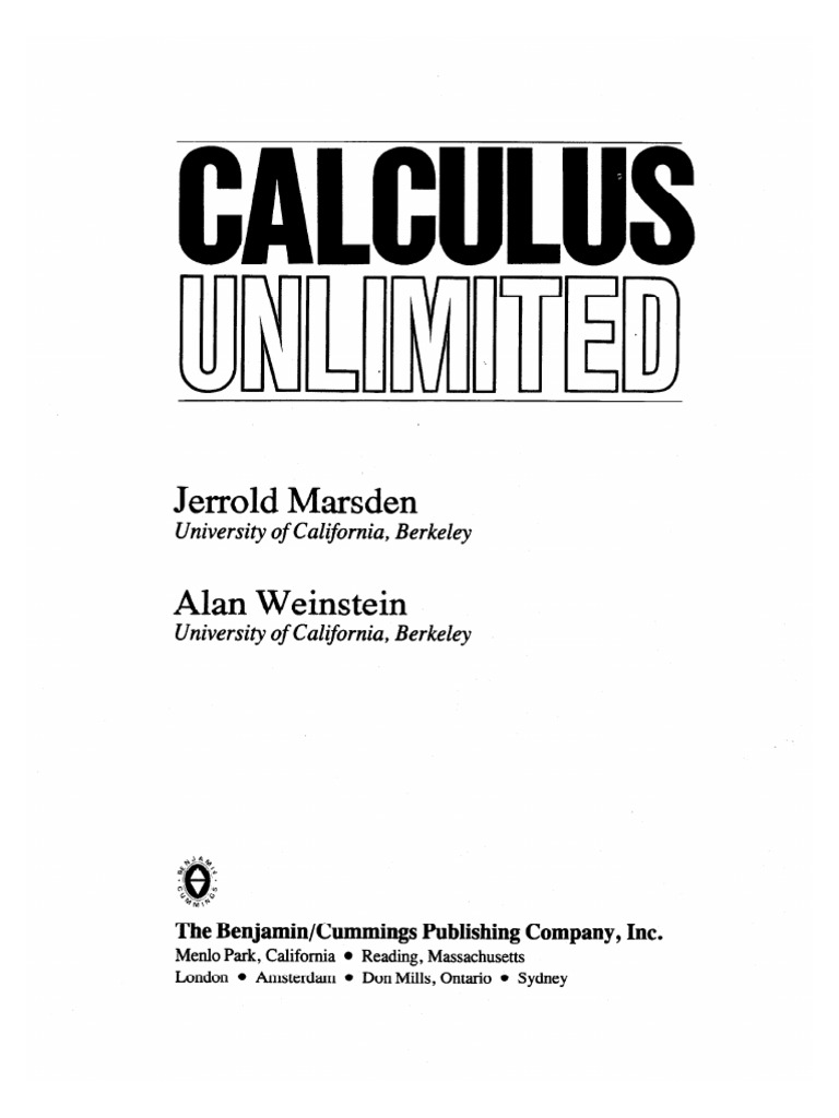 Calculus Unlimited | PDF