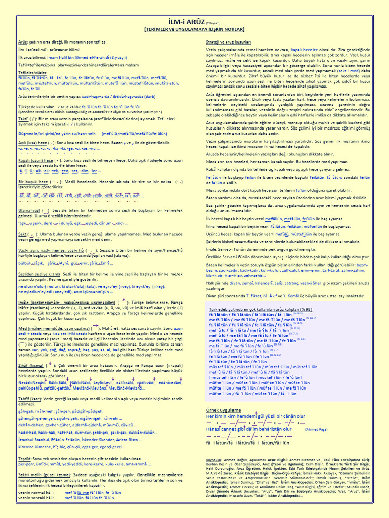 İlm-I Aruz-Poster 1 | PDF