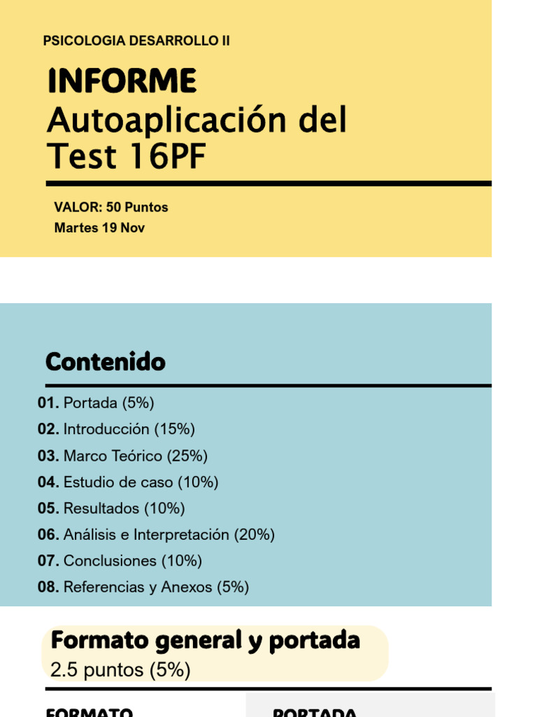 Informe 16PF | PDF | Las emociones | Inteligencia