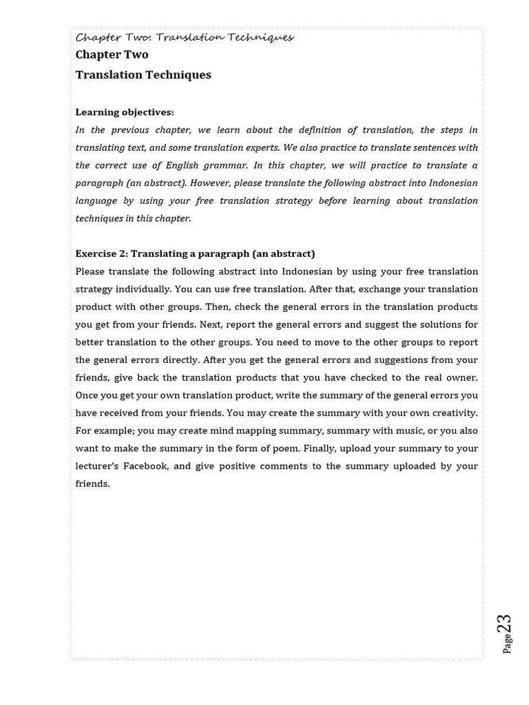Translation Techniques and Strategies | PDF | Translations | Semantics