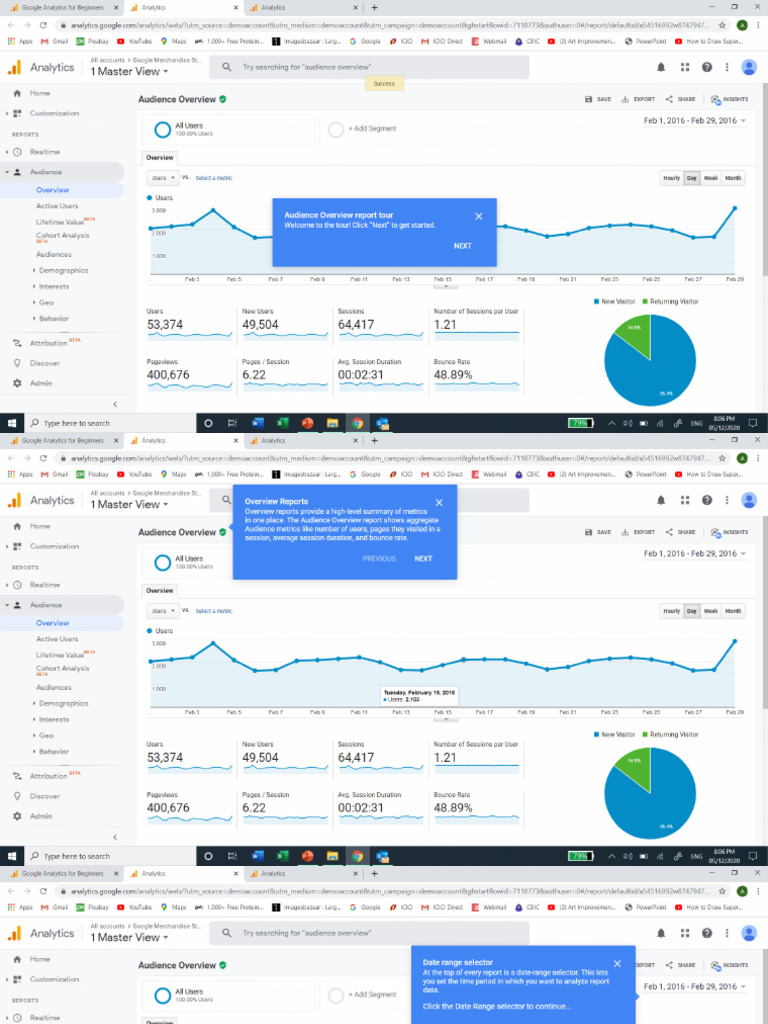 Google Analytics - Understanding Overview Reports | PDF