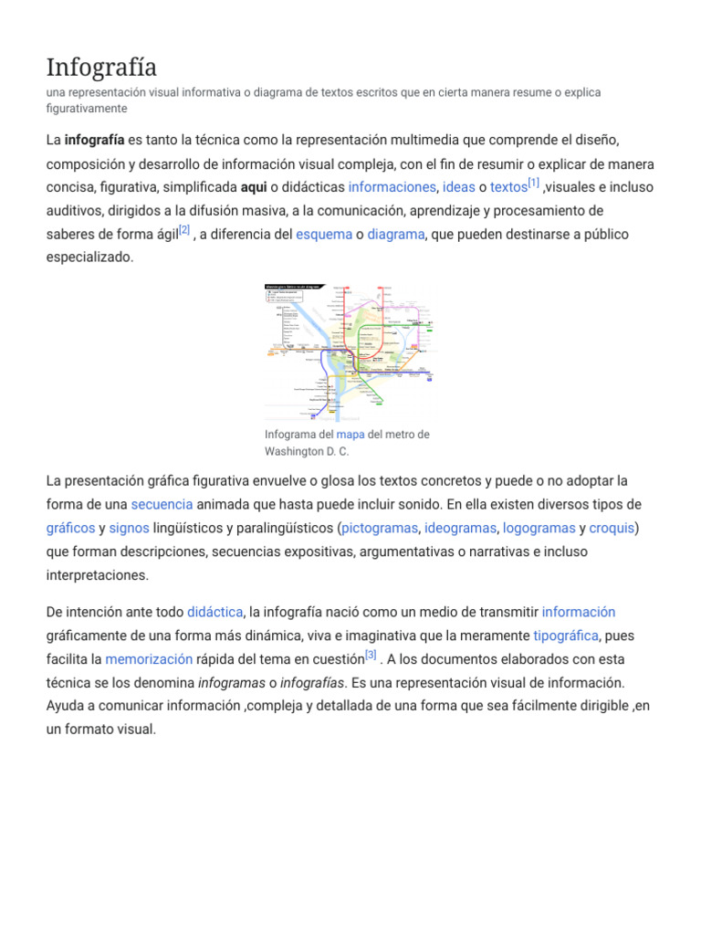 Infografía - Wikipedia, La Enciclopedia Libre | PDF | Infografia | Diseño de comunicacion