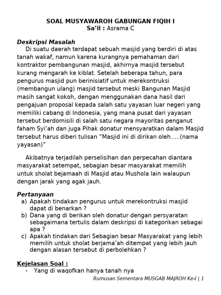 01 IBAROT RUMUSAN Normal (AutoRecovered) | PDF