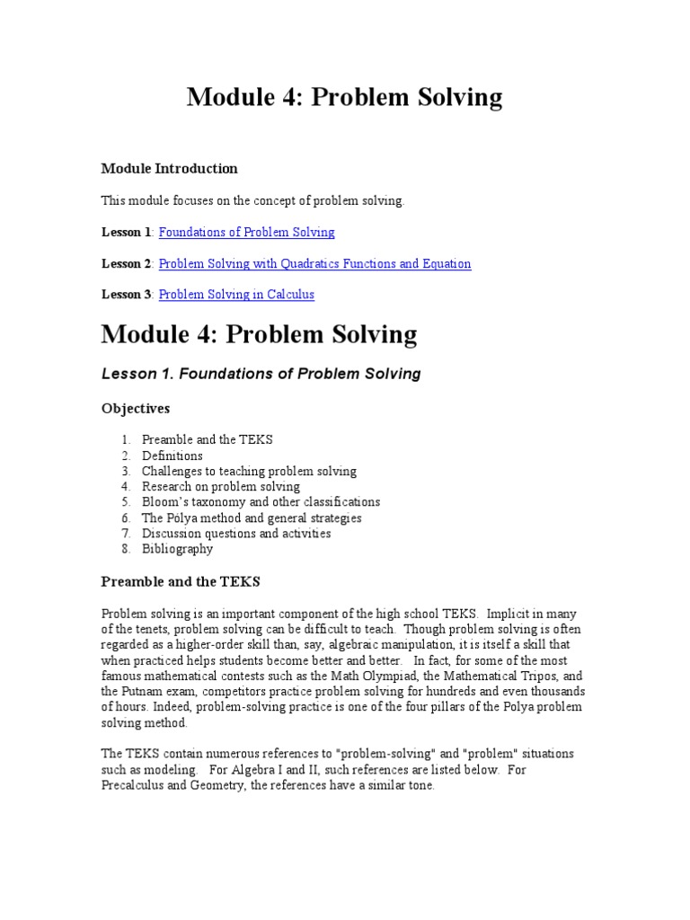 Math Problem Solving | PDF | Equations | Quadratic Equation