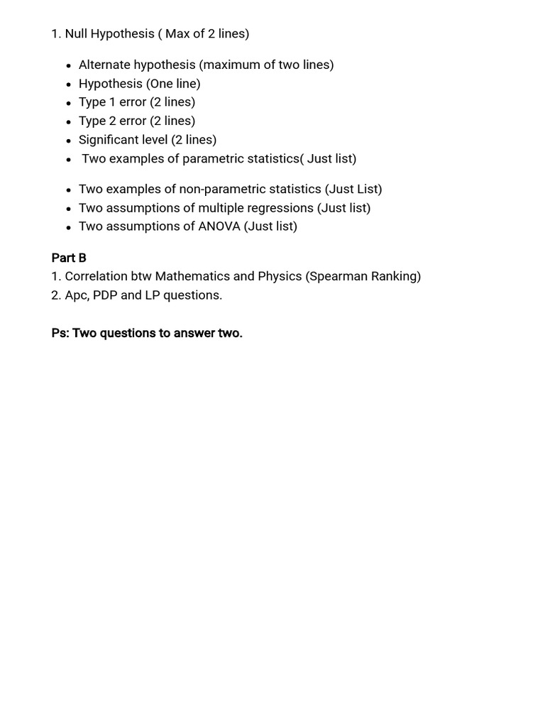 Statistics and Hypothesis Essentials | PDF