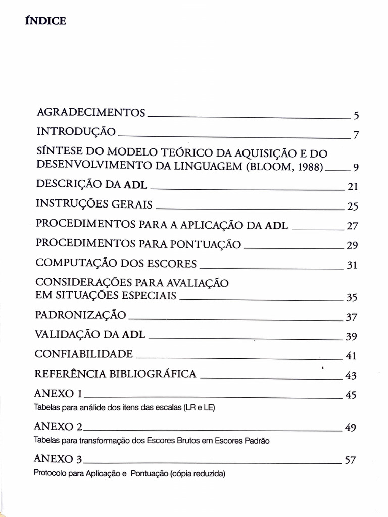 ADL Escore | PDF