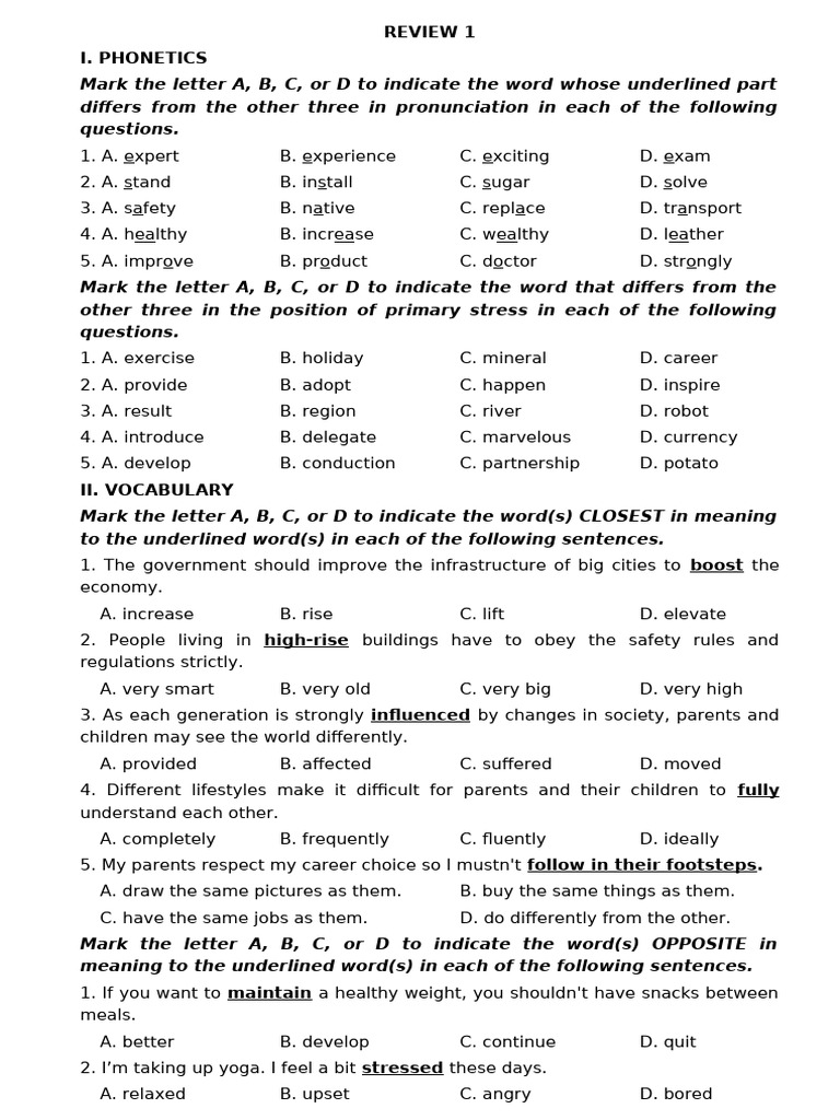 REVIEW-1-Unit-1-2-3 GRADE 11 | PDF | Language Arts & Discipline