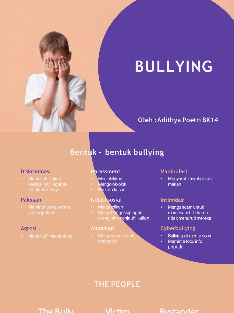 Powerpoint Bullying Di Sekolah Dan Cara Mengatasinya | PDF