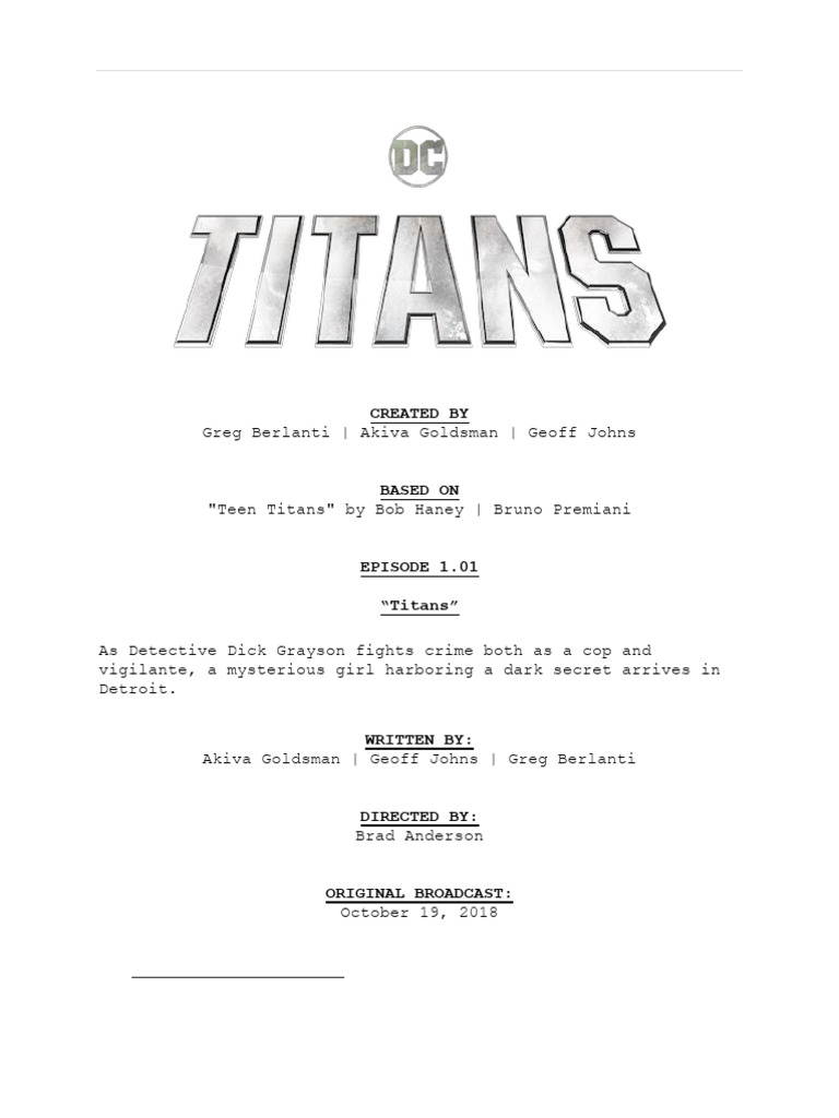 Titans Transcript 101 Titans | PDF