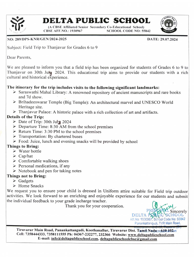 Field Trip Project | PDF
