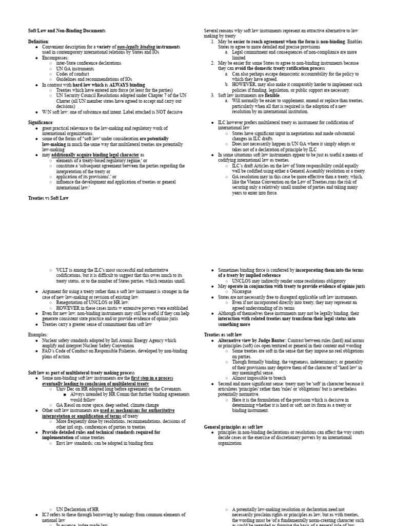 Understanding Soft Law in International Relations | PDF | Treaty ...