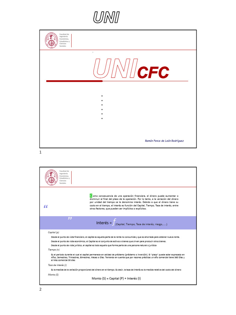 Conceptos Clave de Interés en Finanzas | PDF | Interés | Capital (economía)