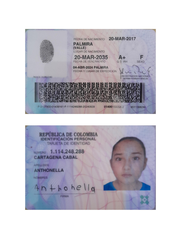 Tarjeta Anthonella | PDF