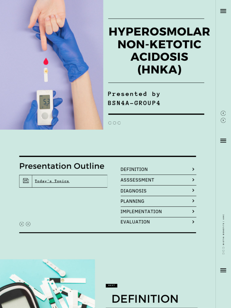 Hyperosmolar Non-Ketotic Acidosis Overview | PDF | Dehydration ...