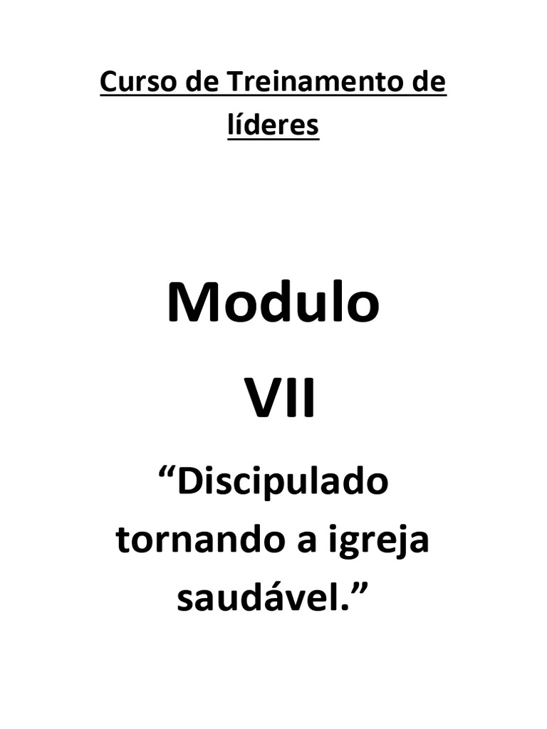 Modulo 7 Discipulado | PDF | Apóstolo Paulo | Livro de Ruth