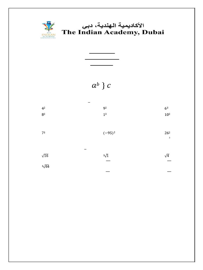 8th Grade Exponents Worksheet 2 | PDF | Mathematics | Mathematical Objects