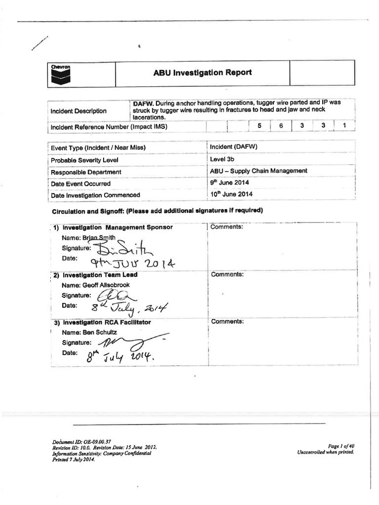 Maersk Logger Incident Report Final | PDF | Anchor | Force