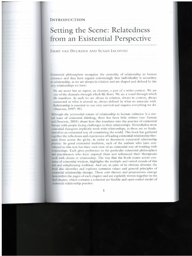 Existential Perspective Son Relationship Therapy | PDF