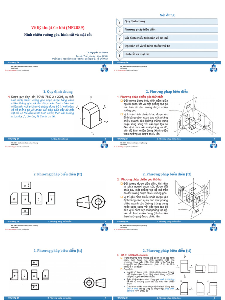 Chuong 04 - Hinh Chieu Vuong Goc, Hinh Cat Mat Cat | PDF
