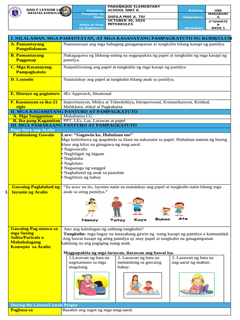 DLP - Makabansa - Week 5 Day 3 | PDF
