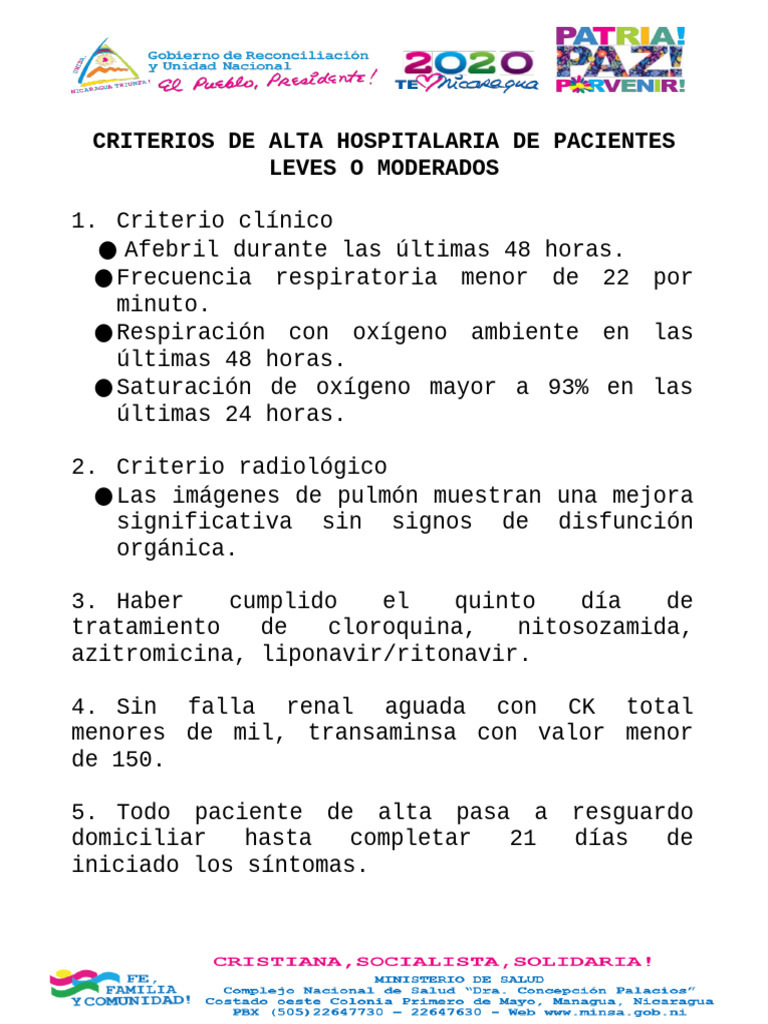 2 Criterios de Alta Hospitalaria | PDF | Ciencia y matemáticas