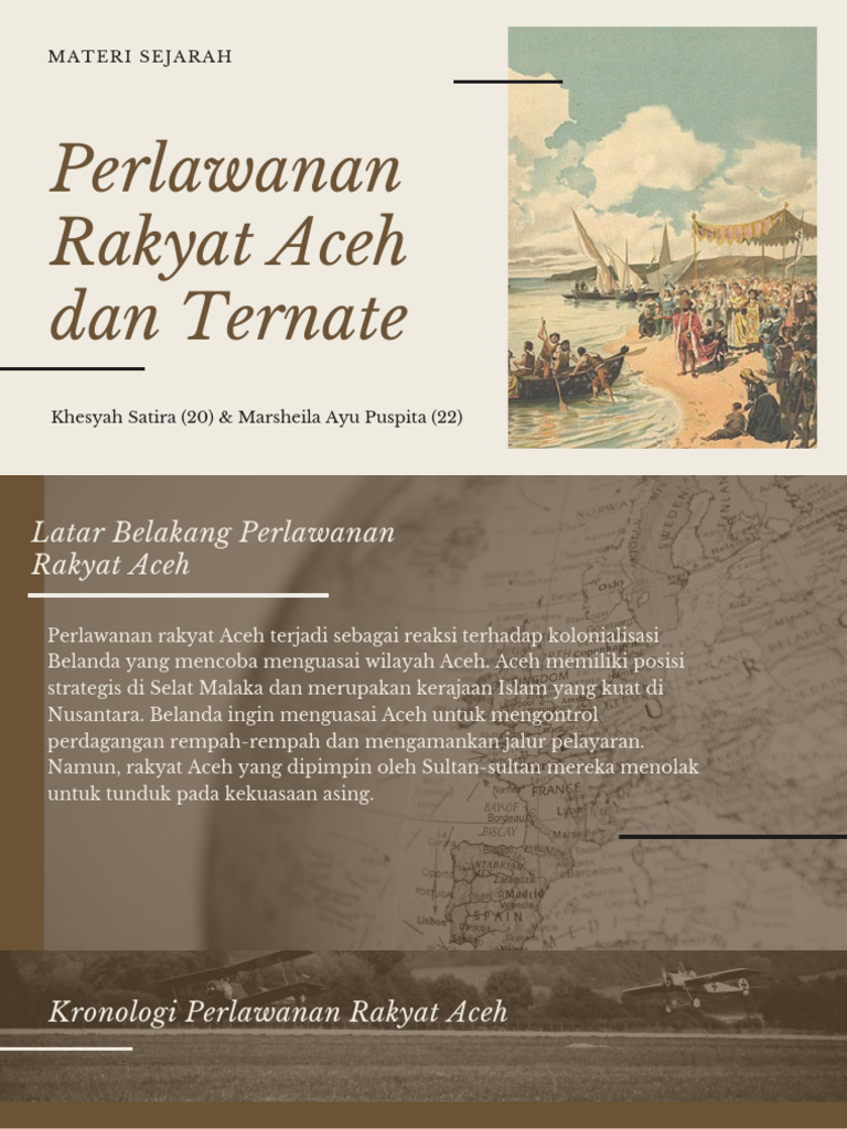 Sejarah - Perlawanan Rakyat Aceh Dan Ternate | PDF | Ilmu Sosial ...