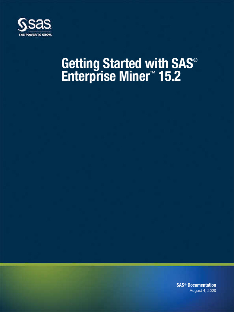 SAS Enterprise Miner 15.2 Guide | PDF | Sas (Software) | Statistics