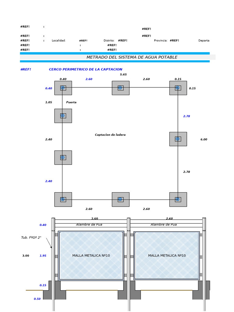 Metrado de Agua Perico M | PDF | Hormigón | Tubería (transporte de fluidos)