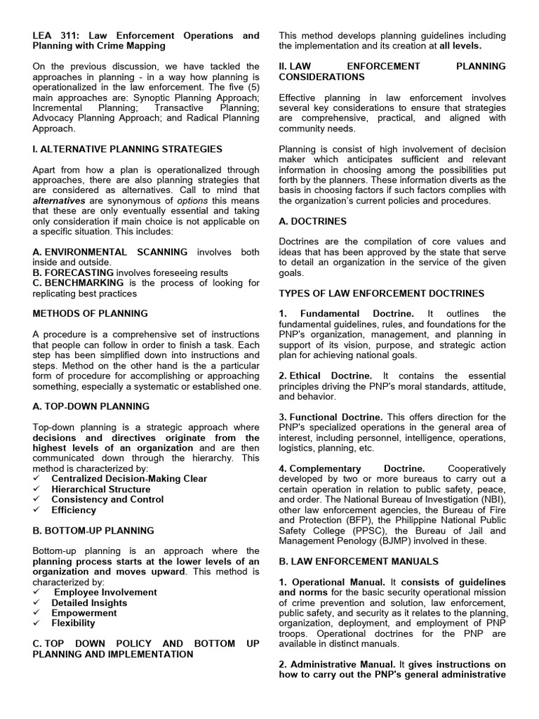 LEA-311-MIDTERM-HANDOUT-P1 | PDF | Classified Information | Police LEA-311-MIDTERM-HANDOUT-P1 | PDF | Classified Information | Police