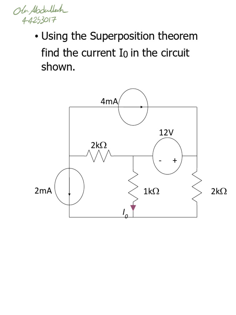Superposition Theorem for Circuit Analysis | PDF