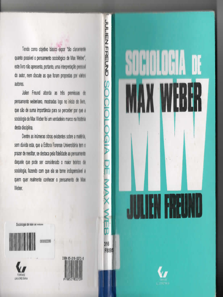 JULIEN FREUND Sociologia de Max Weber | PDF