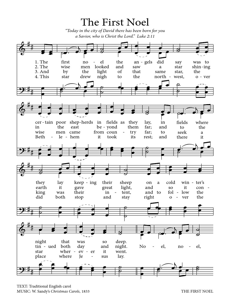 The+First+Noel | PDF | Glory (Religion) | Religious Belief And Doctrine