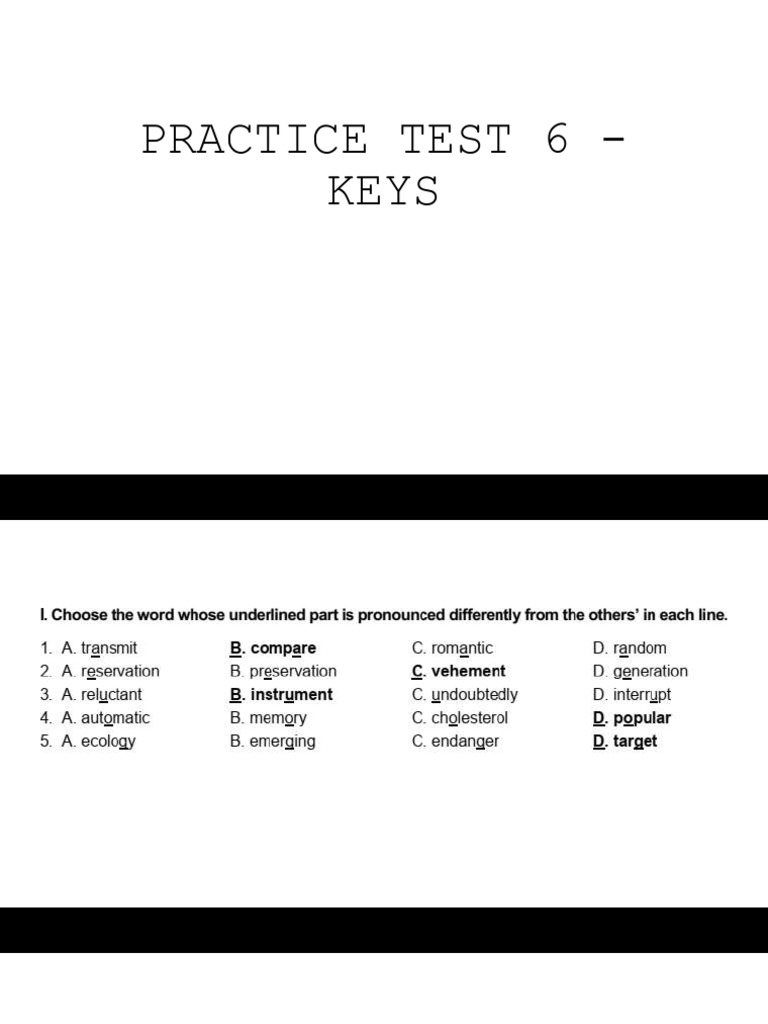 Practice Test 6 | PDF