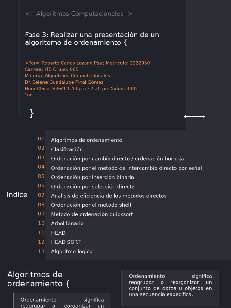 Fundamental 3-Algoritmos de Ordenamiento | PDF | Algoritmos ...