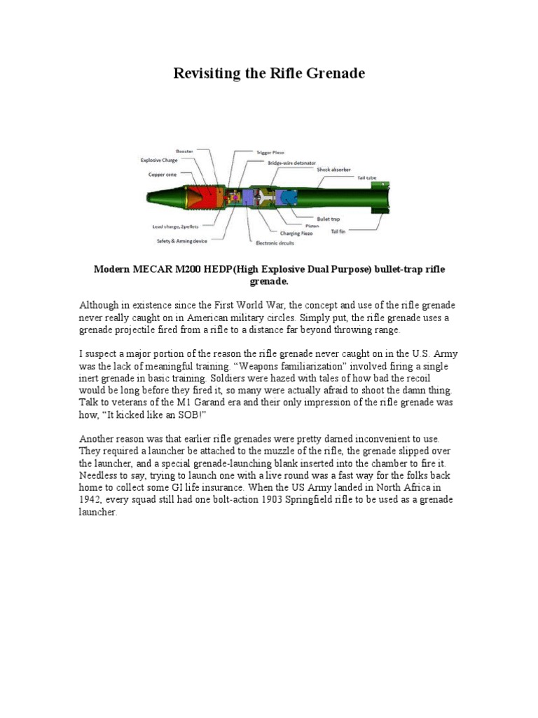 Revisiting The Rifle Grenade | PDF | Rifle | Cartridge (Firearms)