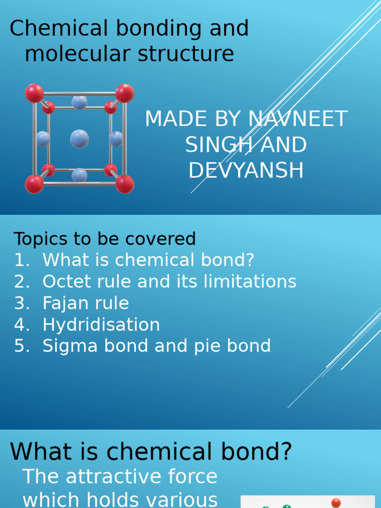 Chemical Bonding and Molecular Structure | PDF | Chemical Bond ...