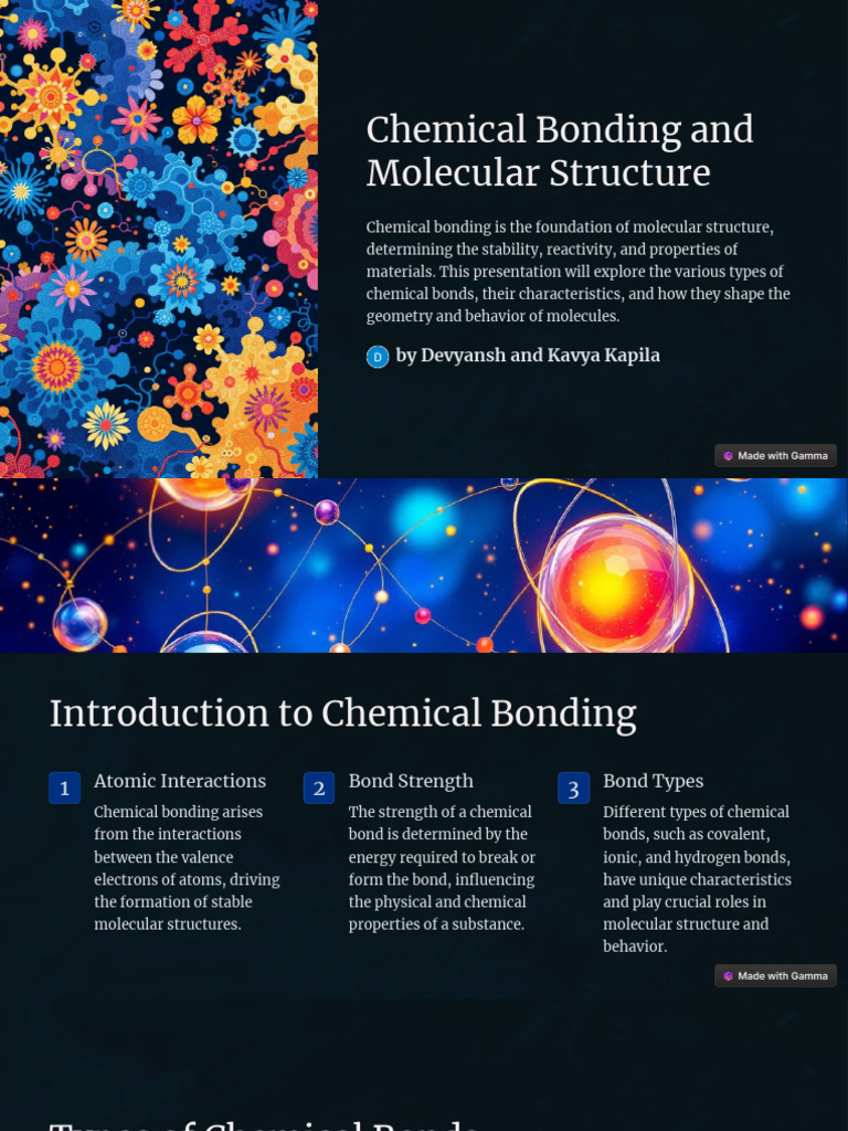 Chemical Bonding and Molecular Structure | PDF | Chemical Bond ...