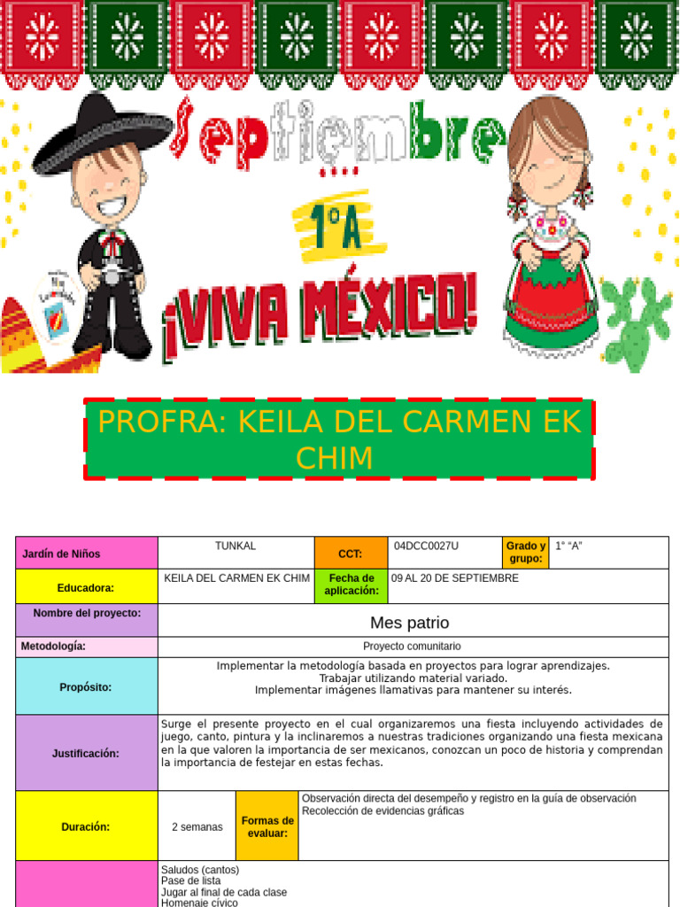 Proyecto Educativo: Fiesta Mexicana Infantil | PDF | México | Maíz