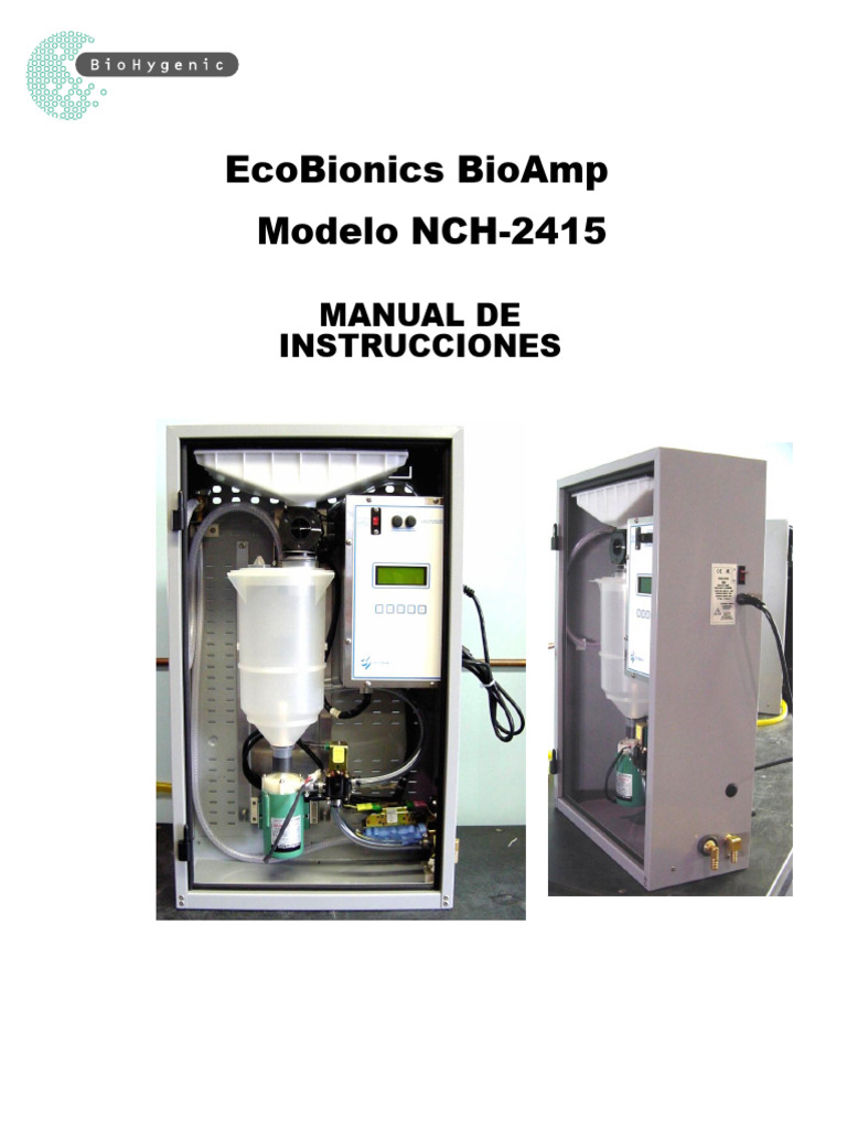 BioAmp (Biogenerator) Manual NCH-2415 v1 español.pdf | PDF | Agua | Cambiar
