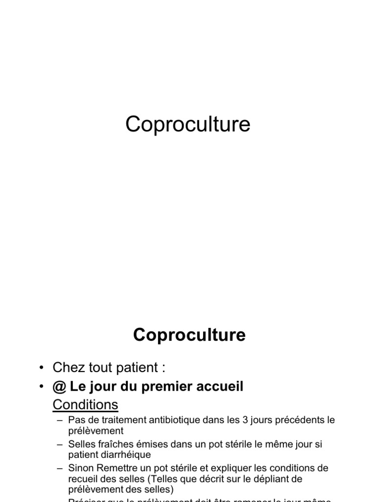 Coproculture | PDF