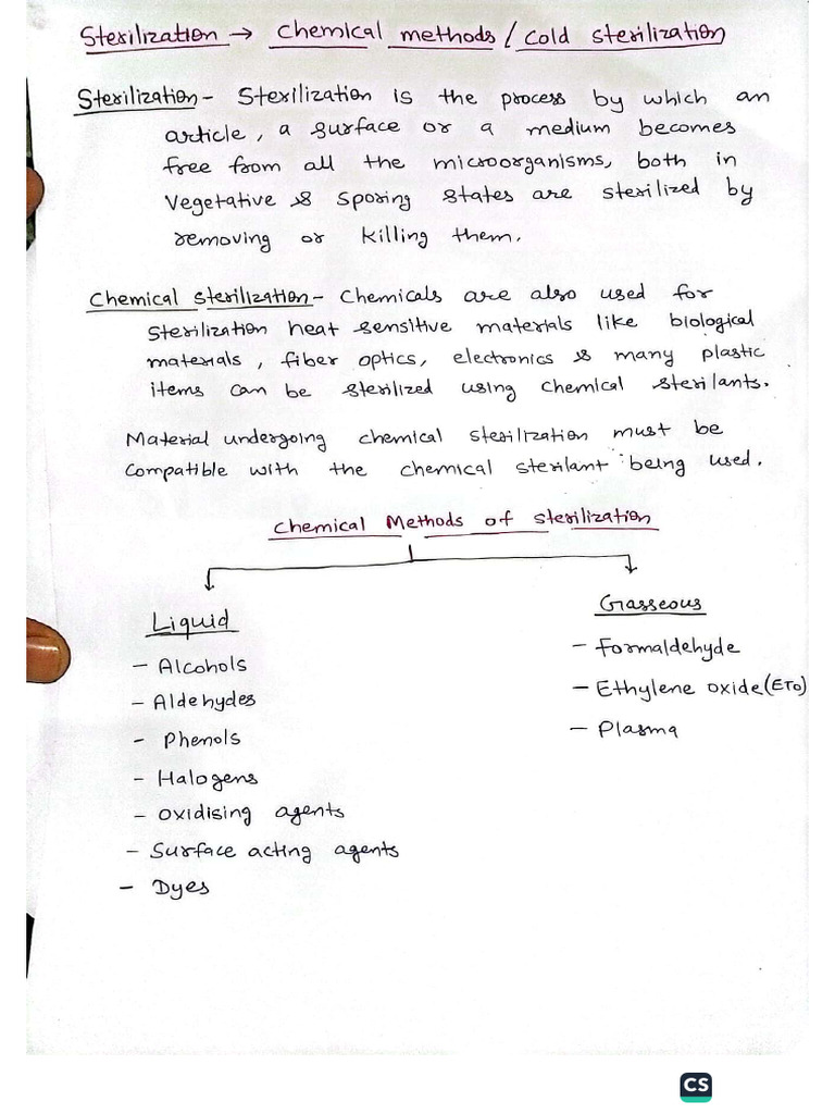 Chemical Liquid Sterilization | PDF