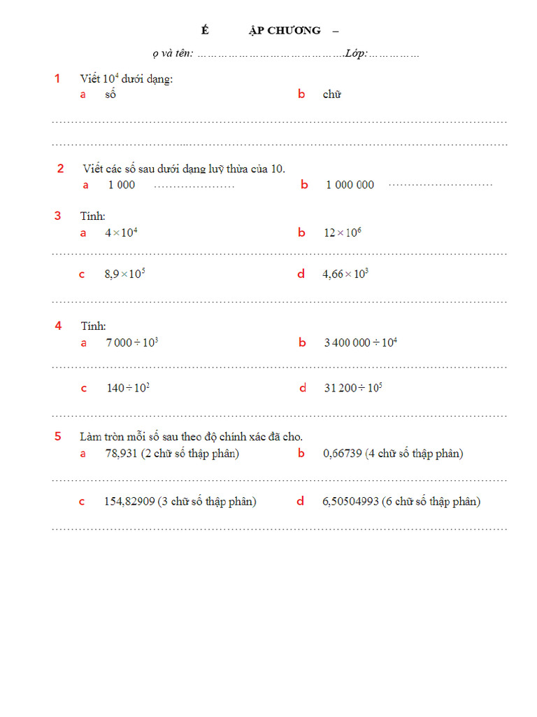 PHIẾU ÔN TẬP CHƯƠNG 3 - K6 | PDF