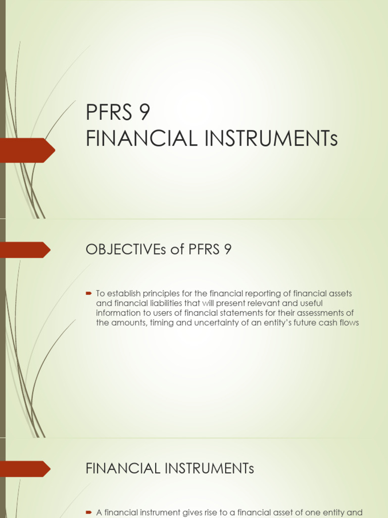 PFRS 9 FINANCIAL INSTRUMENTs Part 1 PDF Version | PDF | Fair Value ...