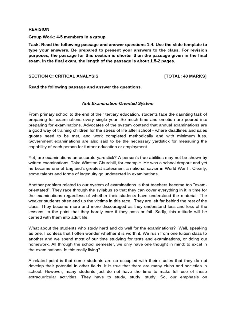 Revision Section C Questions | PDF | Fallacy | Argument