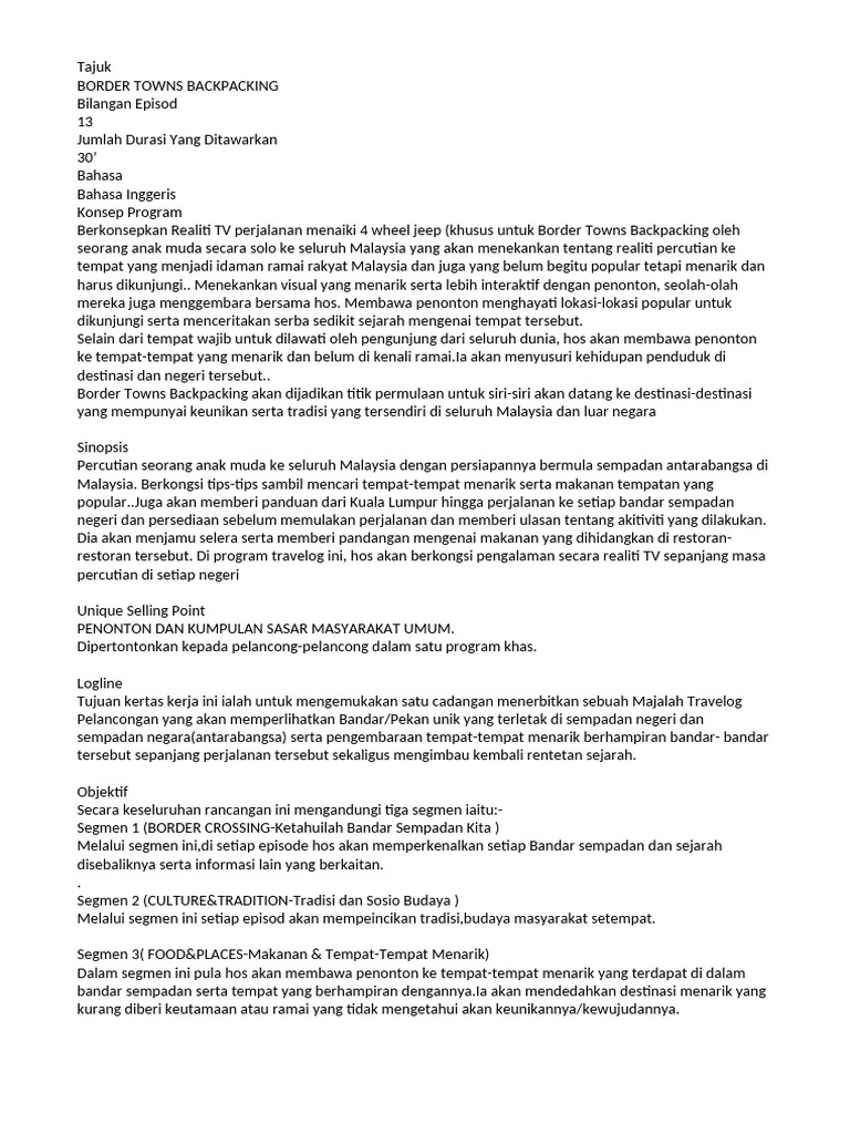 Tajuk | PDF | Perjalanan