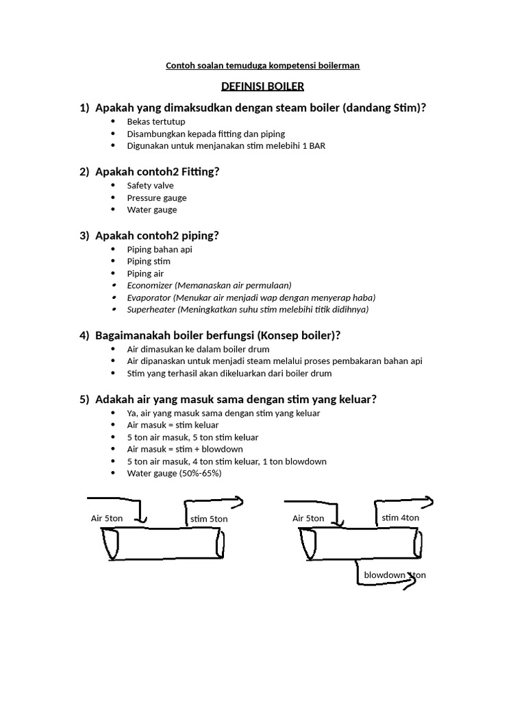 Contoh Soalan Temuduga Kompetensi Boilerman | PDF | Sains & Matematika | Teknologi & Rekayasa
