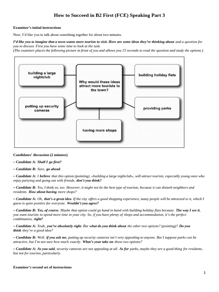 FCE Speaking Part 3 Success Guide | PDF | Conversation | Human Communication