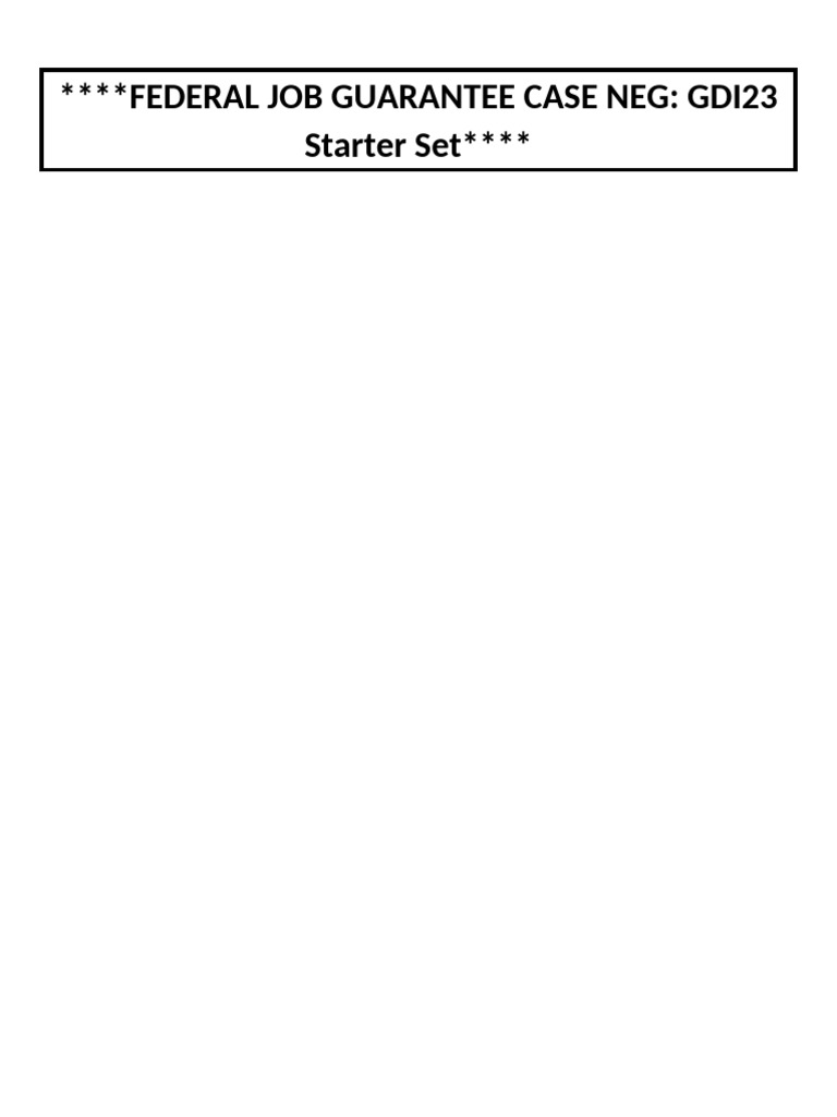 Green New Deal Case Negative - GDI 2023 | PDF | Climate Change | Economies