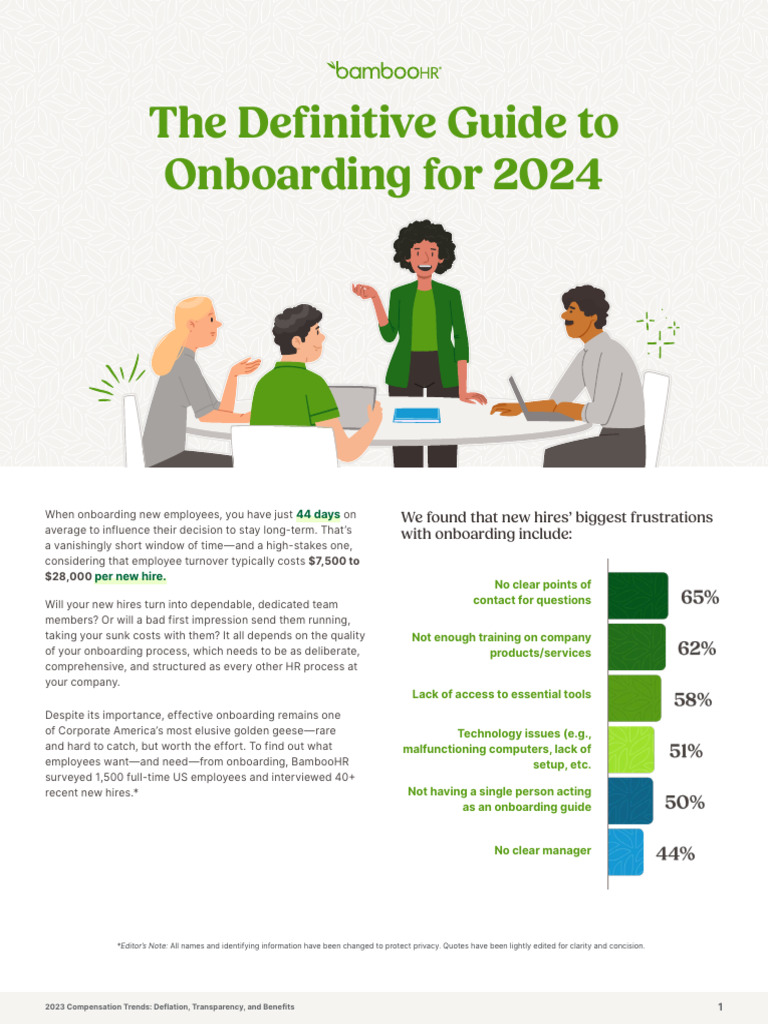 Onboarding Guide | PDF | Employee Retention | Industrial And ...