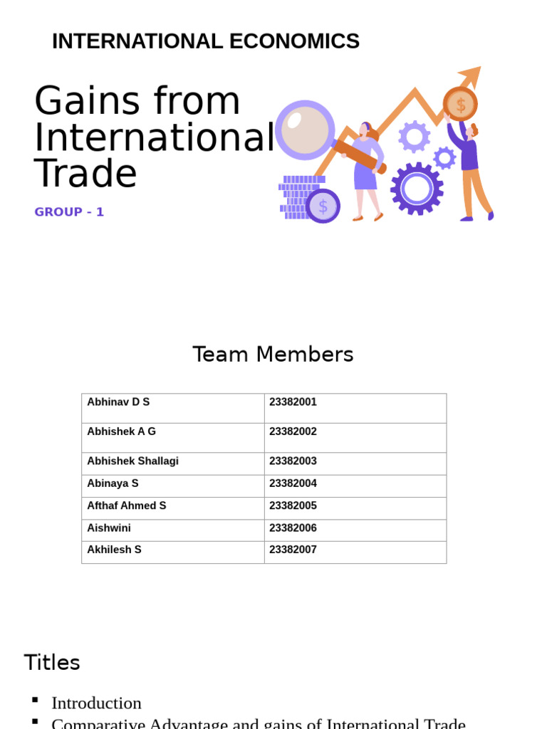Gains From International Trade | PDF | Comparative Advantage | Balance ...